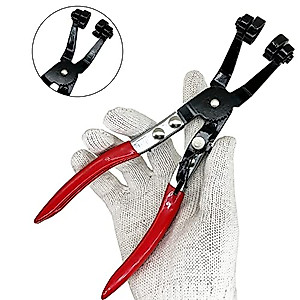 3Pcs Hose Clamp Plier Kit, Long Reach Wire Spring Hose Clamp Pliers Remover for Automotive Coolant Radiator Heater and Water Hose with Band Flat or Large Clamps