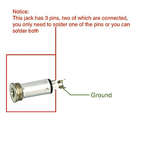 CESS 1/4 Inch TS Female Jack Cable Connector- 6.35mm Mono Jack for Guitar & Microphone (4 Pack)
