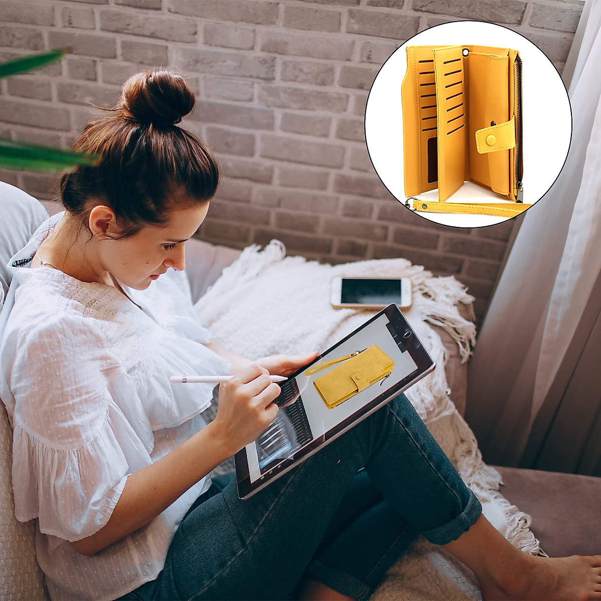 TAN.TOMI Wallet Women, Vegan Leather Women Wallet Large Capacity, Wallet for Women RFID Blocking with Multi Card Organizers