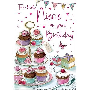Regal Publishing Piccadilly Greetings Birthday Card Niece - 9 x 6 inches -