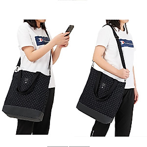 KALIDI Canvas Tote Bags Casual Shoulder Handbags Purse Geometric Patterns Crossbody Work Bag for Women, Pink