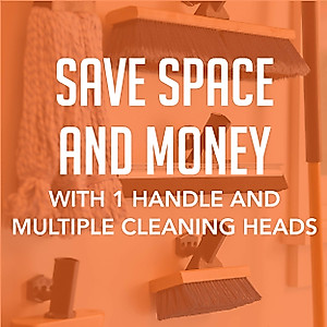 SWOPT Standard Multi-Surface Angle Broom Cleaning Head — Indoor and Outdoor Angled Broom Set — Interchangeable with All SWOPT Cleaning Products for More Efficient Cleaning and Storage
