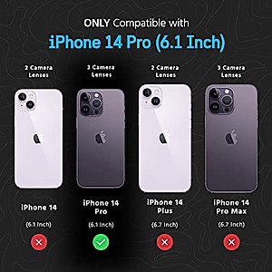 Pelican Ranger Series - iPhone 14 Pro Case 6.1" [Wireless Charging Compatible] Protective Phone Case with Anti-Scratch Tech [15FT MIL-Grade Drop Protection] Slim Rugged Cover for iPhone 14 Pro - Black