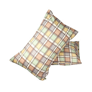 100 Percent Cotton Queen Pillowcases Checkered Hotel Quality Pillow Case Covers Bedding for Women, Men, Kids & Teens