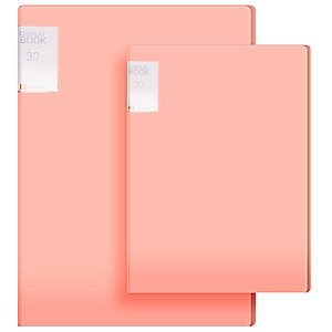 2 Pieces Diamond Art Painting Storage Book A2 A3 30 Pages Diamond Art Portfolio Folder Pink Art Binder for Presentation Artwork Report Photo Album, 17.3 x 13 Inch, 24.4 x 18.1 Inch