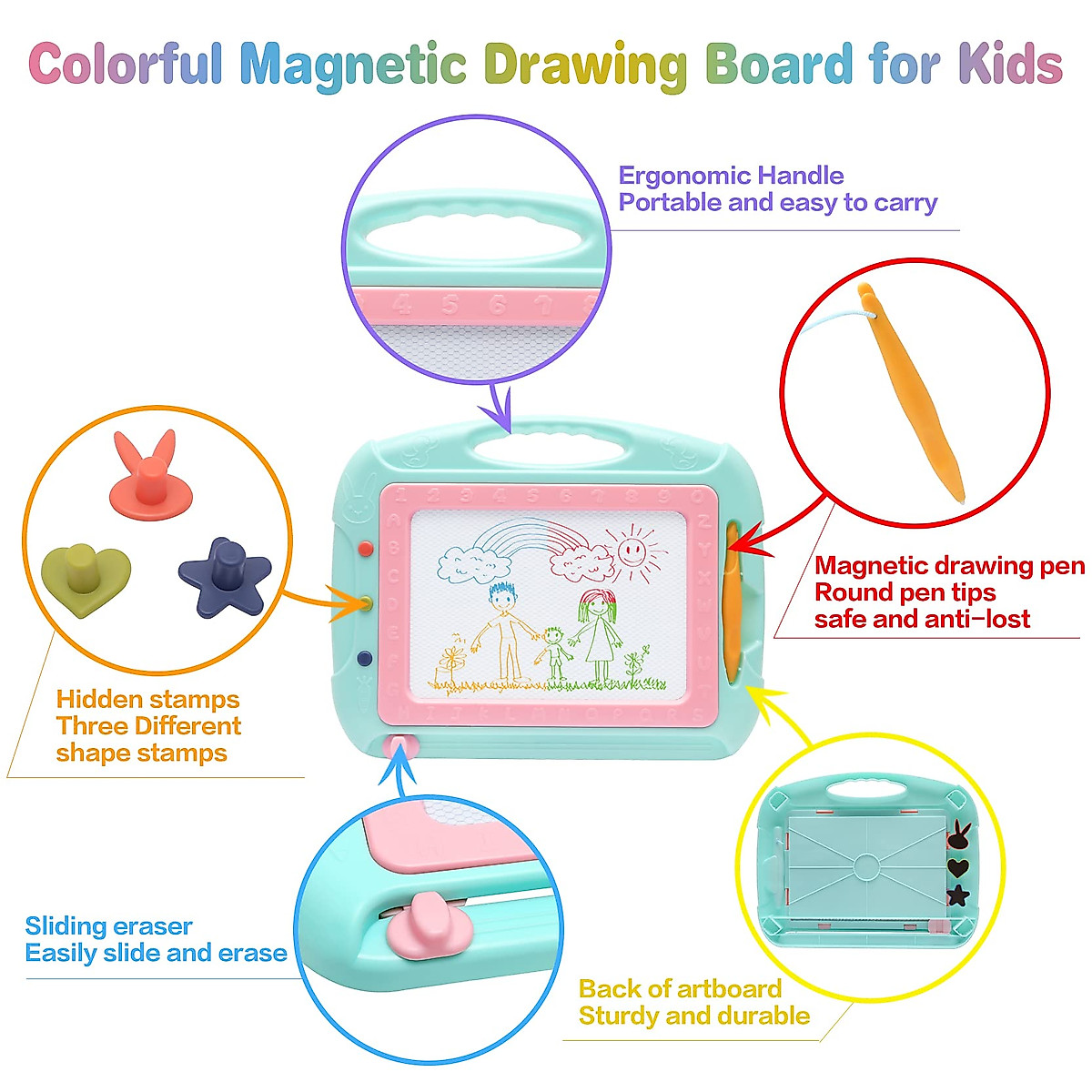 Toys for 1-2 Year Old Girls,Magnetic Drawing Board Toddler Toys for Girls Boys,Erasable Doodle Board Kids Toys,Birthday Gifts for 1 2 3 Year Old Girl