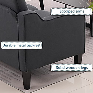 VINGLI 53" Loveseat,Mid-Century Modern Love Seat,Small Sofa Couch for Small Space for Living Room,Bedroom,Apartment,Studio,Grey