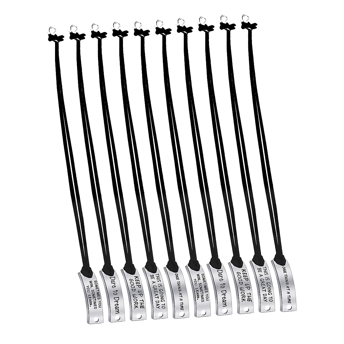 SATINIOR 20 Pieces Inspirational Message Leather Bracelets Motivational Quotes Adjustable Bangle Bracelets for Women (Encouraging Style)(SATINIOR-K-Inspirational Bangle-41)