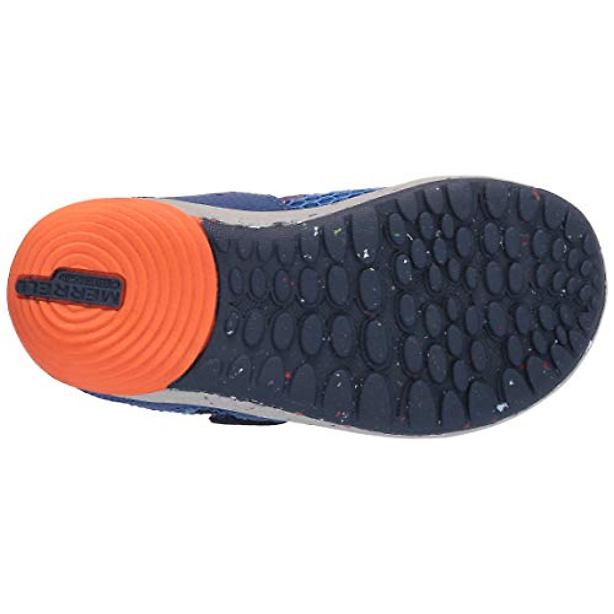 Merrell Bare Steps H20 Water Shoe, Blue/Orange, 8 US Unisex Little Kid