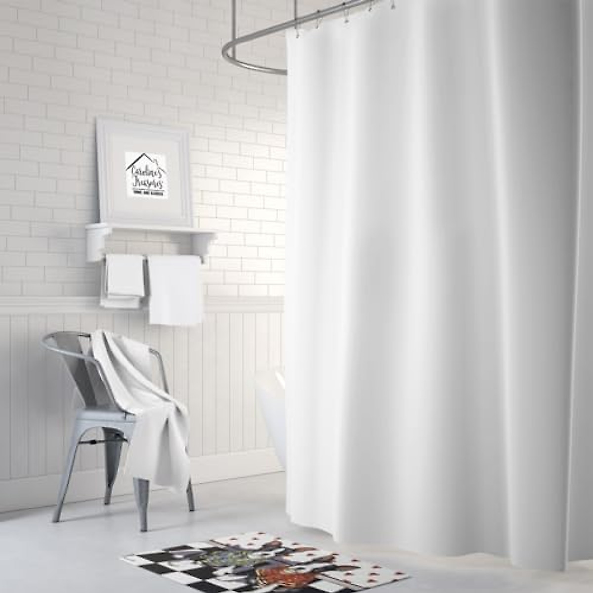 Caroline's Treasures PPP3249RUG Boston Terrier Puppy Love Machine Washable Memory Foam Mat, Bathroom Rug, Non-Slip Bath Mat, Durable Thick Washable Rugs for Kitchen, Bathroom Quick Dry, Decorative