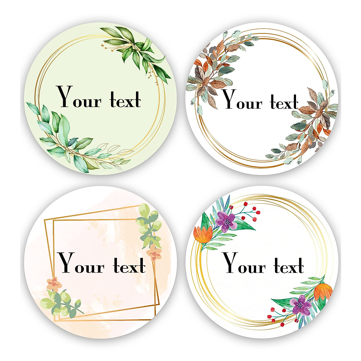 Amerixun Custom Thank You for Supporting My Small Business Sticker,Personalized Label for Bags, Boxes, Tissue, Ideal for Crafters,1.5 Inch 200 pcs (4-Mixed-Custom, 1.5 inch Round)