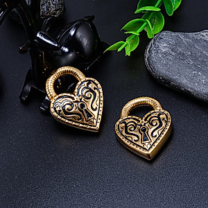 ERKUOO 1 Pair Ear Weights Hangers Gothic Ear Plugs Gauges Stainless Steel Tunnels Dangles Stretcher Earrings Piercings For Women Men Gift 4g