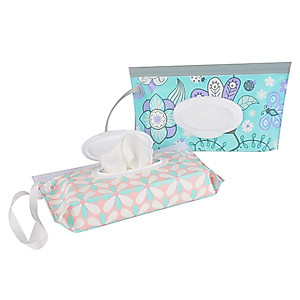 Venhoo Wet Wipe Pouch 4-Pack Reusable Refillable Clutch Baby Wipes Dispenser Holder Case-Keep Wet Wipes Moist- Eco Friendly Wipes Carrying Case for Travel-Pouch Carries 60 Wipes-Upgrade Version