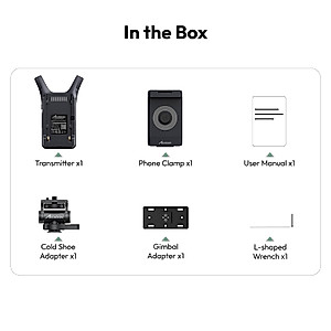 Accsoon Wireless Video Transmitter CineView Nano, 5G HDMI Wireless Video Transmission System for DSLR, RS2/RS3/RS3 Pro/Camera Stabilizer, 1TX to 4RX, App Control, Low Latency, Quick Release-Mini Size