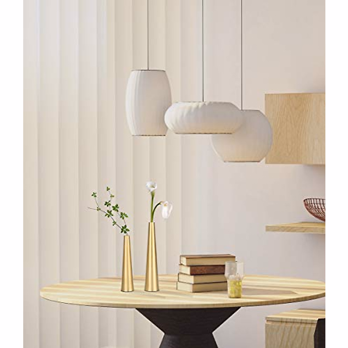 Vixdonos 10.5/8.5 inch Gold Metal Vase Small Flower Vase Set of 2 Taper Vase for Wedding Table Centerpiece Decorations, Home Decor (Gold)