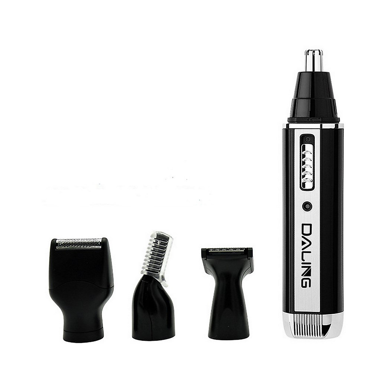 4 in 1 Rechargeable Nose Sideburn Eyebrow Beard Ear Hair Trimmer for Men & Women, Nose Ear Trimmer/Beard Trimmer/Sideburn Trimmer/Eyebrow Trimmer (Black)