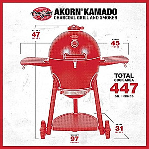 Char-Griller E16620 Akorn Kamado Charcoal Grill, Graphite
