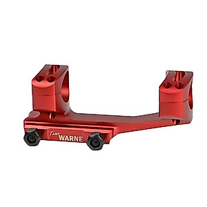 WARNE XSKEL30R Gen 2, Extended Skeletonized 30mm MSR Mount, 6061 T6 Aluminum, Steel Threaded Inserts, Red