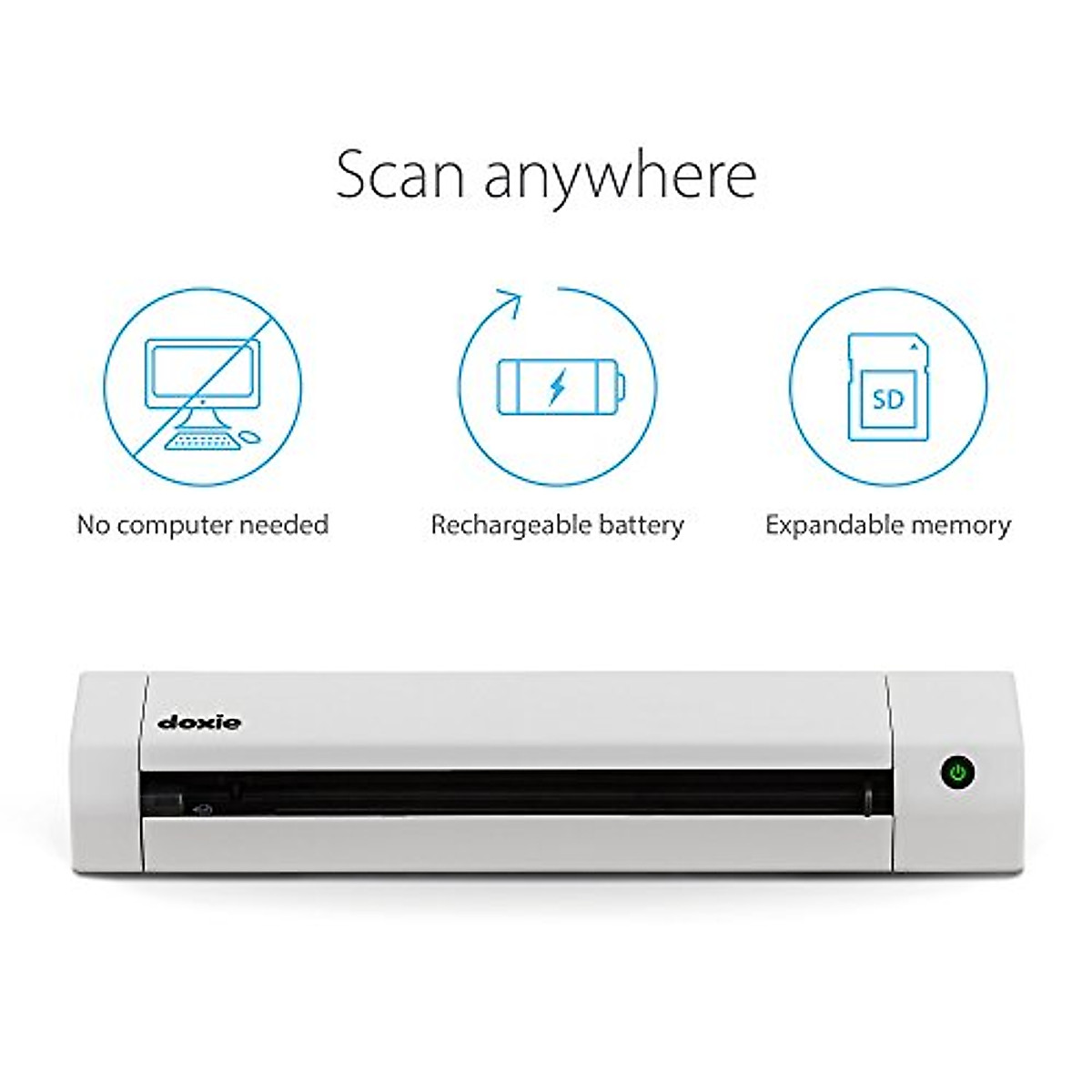 Doxie Go SE - The Intuitive Portable Document Scanner with Rechargeable Battery and Easy Software for Home, Office, or Work from Home