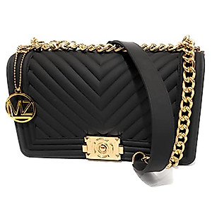MariaKinz Jelly Crossbody/Shoulder Purse (Black Chevron)