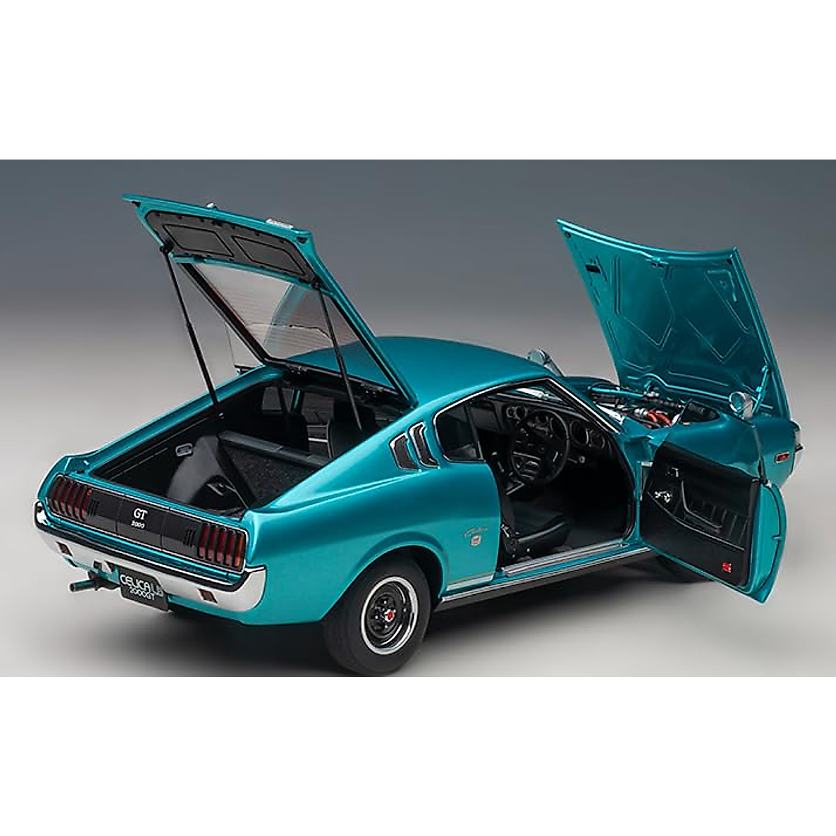 1973 Celica Liftback 2000GT (RA25) RHD (Right Hand Drive) Turquoise Blue Metallic 1/18 Model Car by Autoart 78767