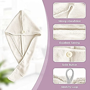 Cotton Head Towel | Pink Headband | Spa Set Towel Wrap and Makeup Headband | Easy Use| Good Water Absorption | Quick-Dry Head Towel Wrap for Women |