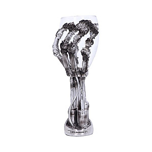 Nemesis Now B1457D5 Terminator Hand Goblet 19cm Silver, Resin w/Stainless Steel Insert
