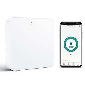 Gateway Remotely Control Smart Fingerprint Door Lock with Tuya App, Gateway Smart Hub Compatible with Alexa Voice Control,Electronic Lock Assemblies