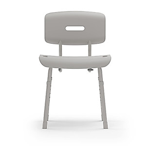 Medline Martha Stewart Euro Style Shower Chair with Microban for Disabled, Seniors and Elderly, Bath Chair for Tub, Supports up to 300 lbs.