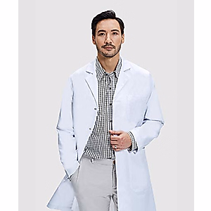 Dr. James Student Lab Coat, Classic Fit, 100% Cotton, White, 39 Inch Length (Large)