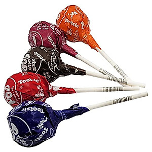 Giant Tootsie Pops Lollipops Suckers, Assorted Flavors, Kosher Certified Dairy, Individually Wrapped (8-Pack)