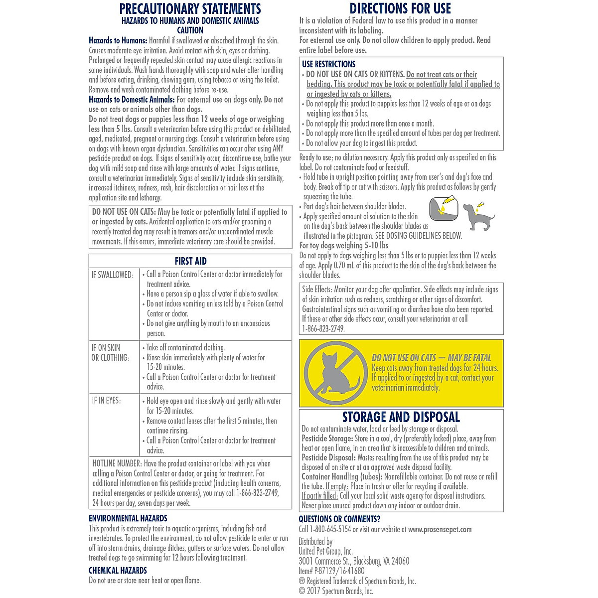 ProSense 7 Flea & Tick Prevention and Control for Dogs 5-10 lb - 3 Month Supply