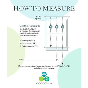 GoodGram 2 Pack Sparkle Chic Thermal Blackout Curtain Panels - Assorted Colors (Grey)