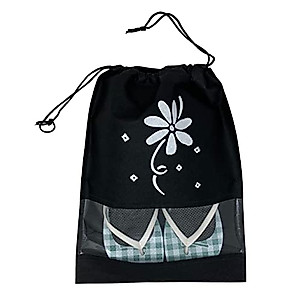 Old Navy Women Beach Summer Casual Flip Flop Sandals (8 Green Plaid & Black Flip Flops) with Dust Cover