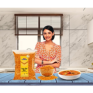 Rani Toor Dal (Split Pigeon Peas) Oily, 128oz (8lbs) 3.63kg Bulk ~ All Natural | Gluten Friendly | NON-GMO | Vegan | Indian Origin