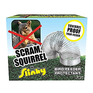 Scram, Squirrel by Slinky, Squirrel-Proof Bird Feeder Accessory that Guards Bird Seed, Kids Toys for Ages 5 Up by Just Play