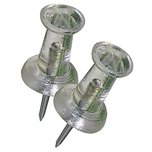The Hillman Group 532691 Clear Push Pins, 40-Pack
