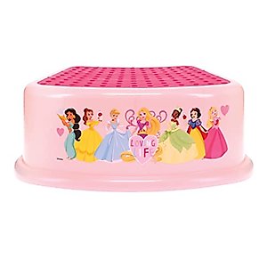Disney Princess Loving Life Step Stool - Kids Step Stool, Potty Training, Non-Slip, Bathroom, Kitchen, Lightweight
