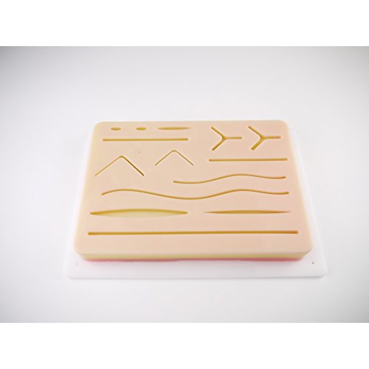 Harbin Design Large Premium 3-Layer Suture Practice Pad w/ Wounds on Anti-Slip Base (7.2" x 5.2") | The Original - Will Not Easily Separate, Tear, Rip | For Practicing Suturing Doctors,Students