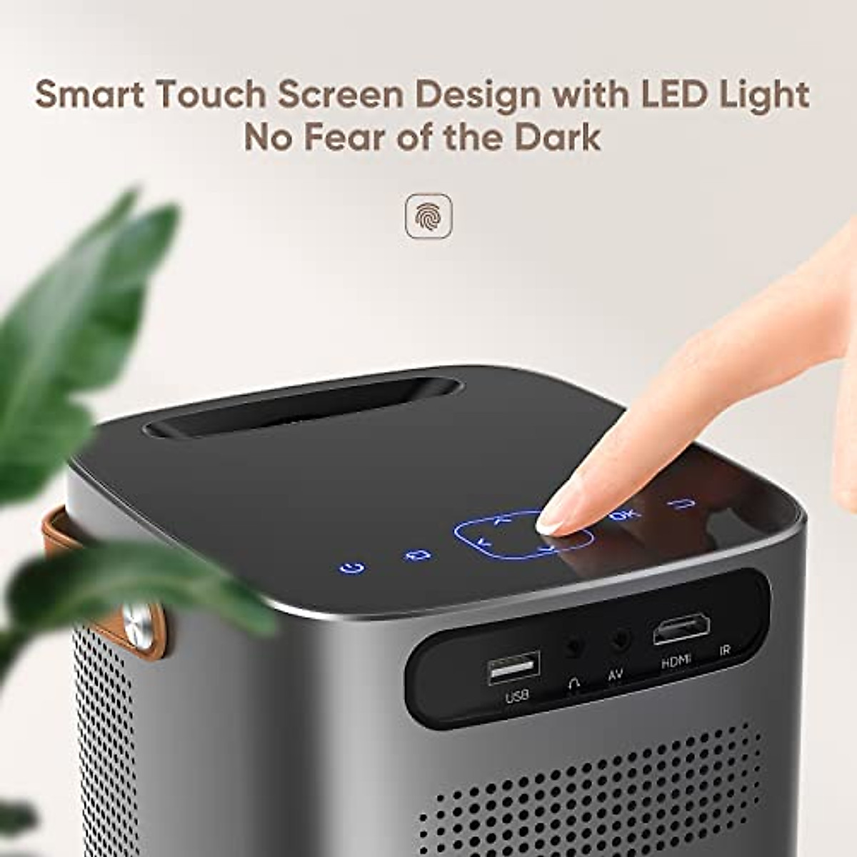 5G WiFi Bluetooth Projector, TOPTRO TR23 Outdoor Projector 1080P Supported 9200 Lumen, Mini Projector with 360 Degree Surround Sound, Dust-Proof, Projector Compatible with TV Stick, iOS, Android, PS5