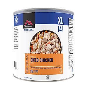 Mountain House Cooked Diced Chicken | Freeze Dried Survival & Emergency Food | #10 Can | Gluten-Free, 30235-Parent & Augason Farms Freeze Dried Broccoli Florets & Stems 7 oz No. 10 Can