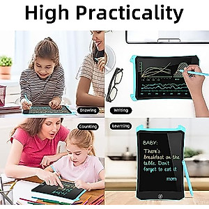 LCD Writing Tablet, 8.5 Inch Colorful Doodle Board Electronic Doodle Pad, Drawing Board Drawing Tablets for Kids, Educational Toys Birthday Gifts for Girls Boys Age 3-8 (Blue)