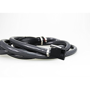 Pactrade Marine Grey Durable Fuel Line Assembly Hose Barbs Rubber Primer Bulb Lengthy 7 ft feet Resistant Material Cover Fuel Flow (3/8" Hose, Mercury Connectors)