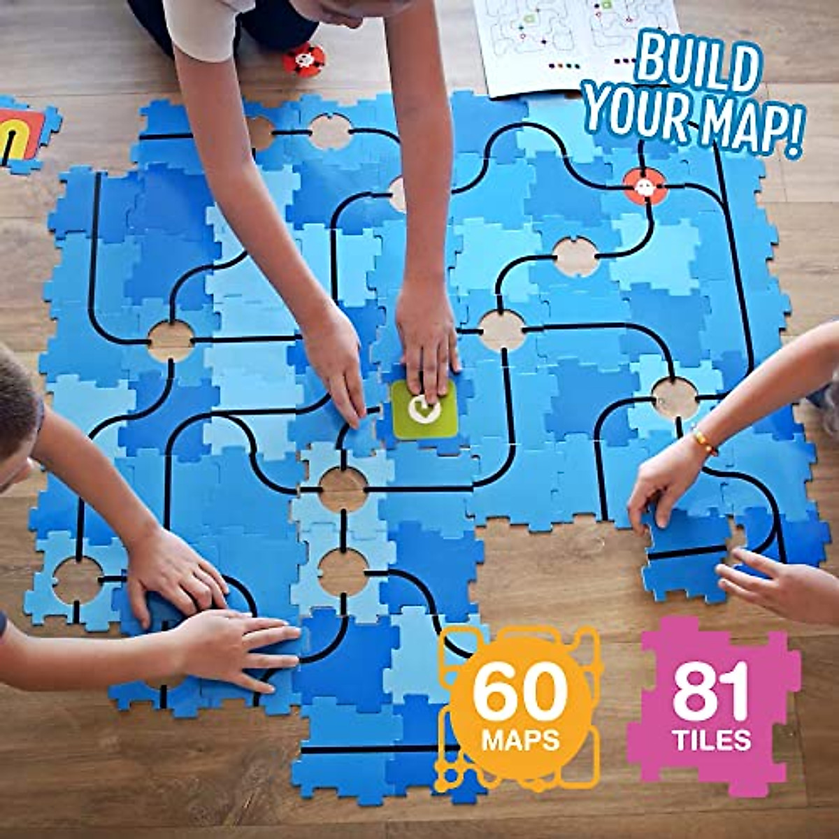 Thames & Kosmos Huey: The Line-Tracking, Color-Sensing Robot | Screen-Free Coding & Robotics Kit for Ages 5+ | Pre-Built Robot w/Color Sensor, Puzzle-Shaped Coding Discs | No Smart Device Required
