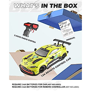 BEZGAR Remote Control Car-1:24 Scale Aston Martin Electric Sport Racing Toy Car Model Vehicle, 2.4Ghz Licensed RC Car Series for Girls and Boys Age 8 9 10 11 12 Years Holiday Ideal Gift