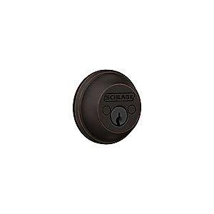 Schlage B62NV716 Deadbolt with Standard Trim Keyed 2 Sides, Highest Residential Security, Aged Bronze