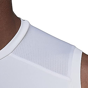 adidas Men's Size Techfit Training Sleeveless T-Shirt, White, Medium/Tall