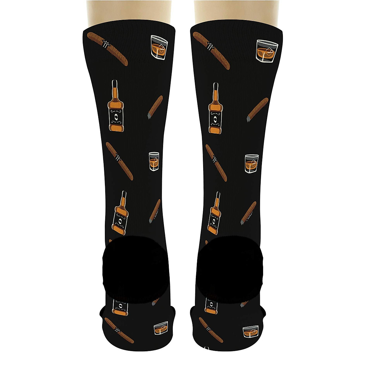 Whiskey Related Gifts Whiskey Socks for Men and Women Celebration Socks 1-Pair Novelty Crew Socks