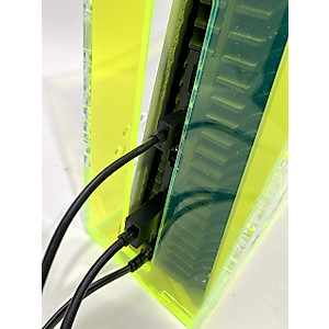 Acrylic Mega Store Playstation 5 Security/Protection Box - Fluorescent Green - Compatible with Playstation 5 Standard and Digital