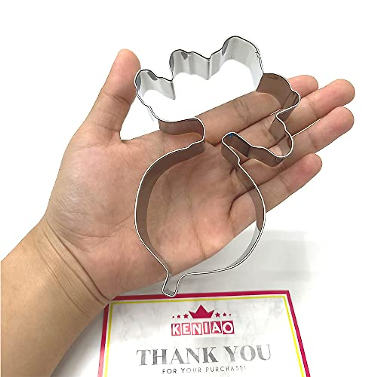 KENIAO Vegetable Radish Cookie Cutter, 4.8", Stainless Steel
